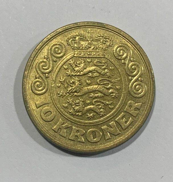 1989 DENMARK 10 Kroner - Margrethe II Coin EUR 3,04 - PicClick FR