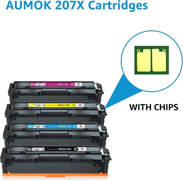 AUMOK (WITH CHIP) 207X Toner Cartridge Compatible for HP 207X 207A ...
