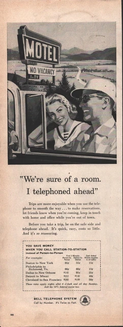 BELL TELEPHONE 1958 original vintage print ad 1950s retro model art ...
