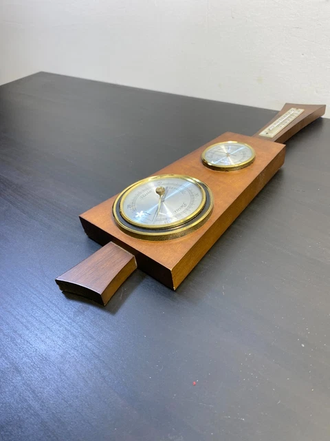 VINTAGE WEST GERMAN Clock Face Wall BAROMETER Hygrometer Made In ...