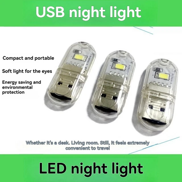 USB LED PLUG Lamp for Bank, Computer Book Light Portable Night Light for1720 £6.60 - PicClick UK