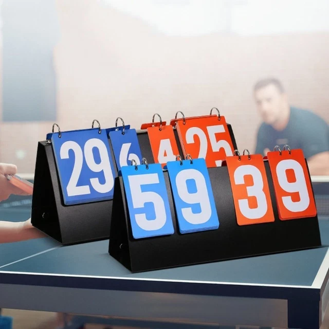 MANUAL TABLE TENNIS Flip Cards Competition Score Indicator Volleyball ...