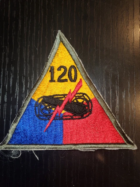 WWII US ARMY 120th Armor Tank Battalion Cut Edge Patch L@@K!!! $12.97 ...