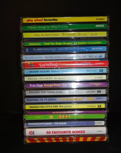 CHILDREN'S CD,BULK LOT,WIGGLES,ABC,PLAYSCHOOL, Music Preschool,Daycare ...