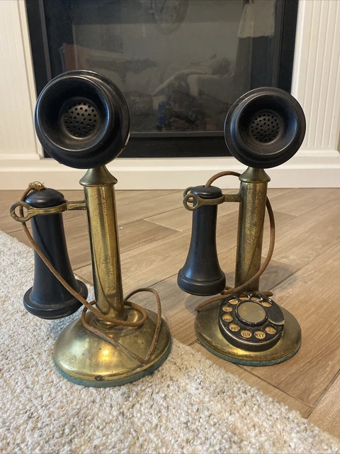 ANTIQUE WESTERN ELECTRIC American Bell Candlestick Telephone Set £125. ...
