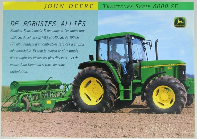 PROSPECTUS BROCHURE TRACTEUR serie 6000 SE John Deere tractor traktor prospekt EUR 19,99 ...