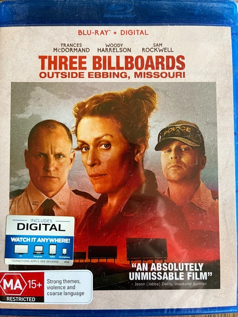 THREE BILLBOARDS OUTSIDE Ebbing Missouri Blu-Ray 2017 Brand New! EUR 9,72 - PicClick IT