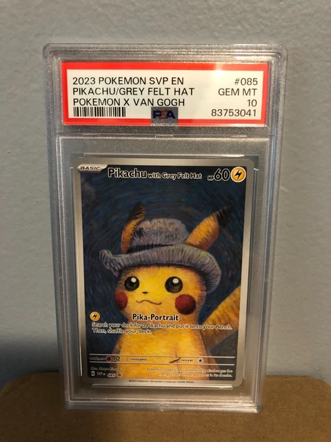 PSA 10 PIKACHU con cappello in feltro grigio 085 carta promozionale ...