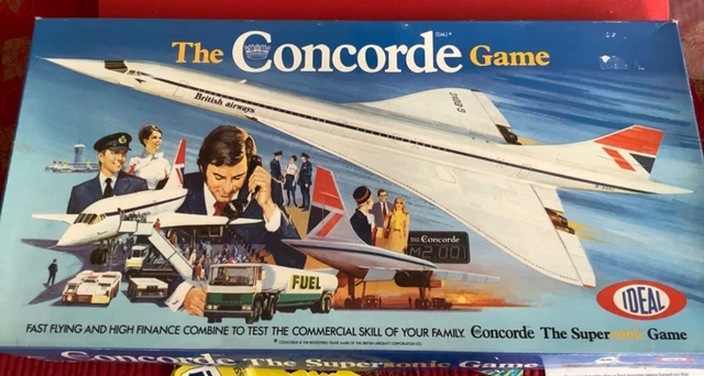 COLLECTORS RARE VINTAGE 1976 Ideal The CONCORDE Board Game British ...