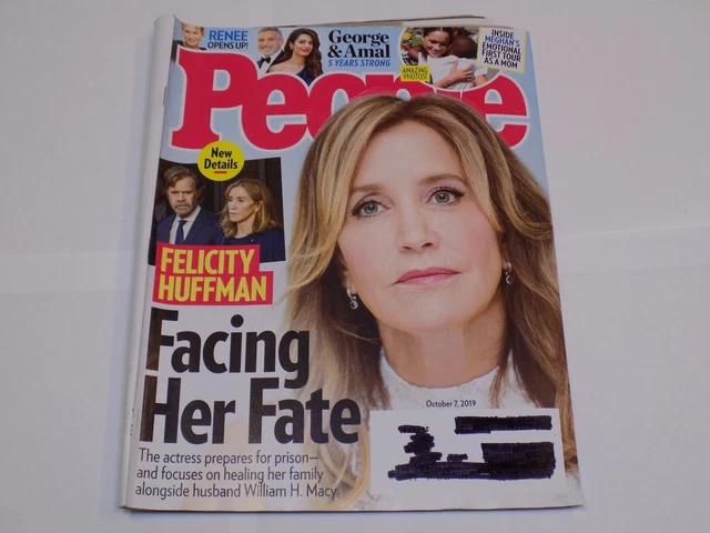PEOPLE MAGAZINE OCTOBER 7 2019 Felicity Huffman William Macy George ...