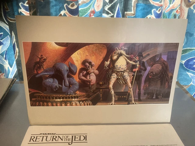 STAR WARS ROTJ Ralph McQuarrie 1983 Art Portfolio No4 Jabbas Throne ...