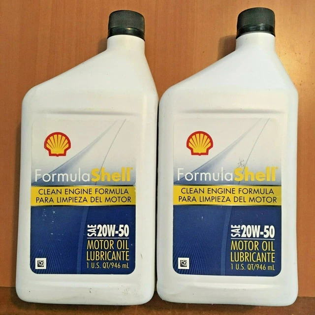 TWO (2) FORMULA SHELL SAE 20W-50 MOTOR OIL 1QT 946 mL $7.99 - PicClick CA