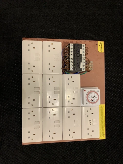 CONTACTOR TIMER MDF Board Relay Switch Hydroponics Grow Light Fans 12 14 16 18 £80.00 - PicClick UK