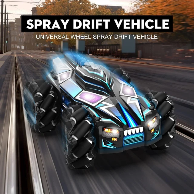 FOG REMOTE CONTROL Car for Kids LED Race RC Car Double Sided Rotating ...