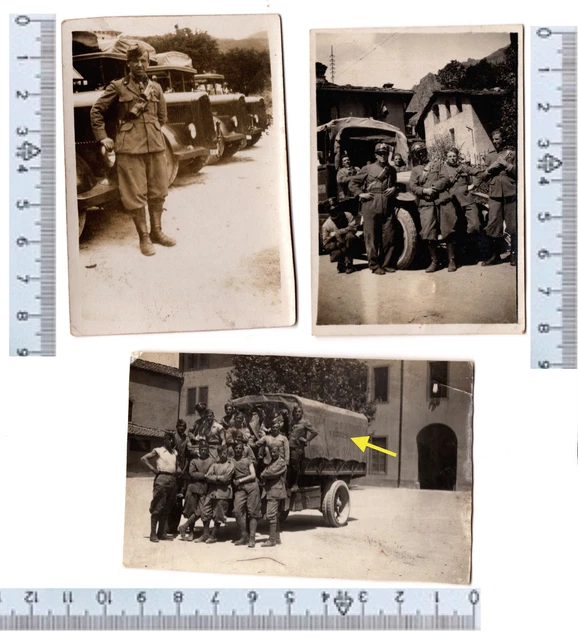 REGIO ESERCITO - 2 foto WW1 autocarro Fiat BL15 - 1 foto 1930ca ...