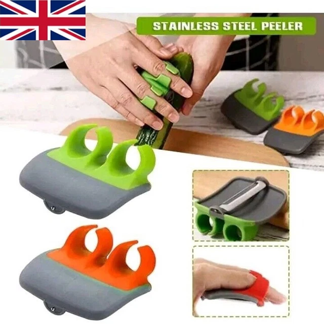 2X FINGER PEELER Palm Hand for Vegetables Potatoes Fruit Kitchen Rubber ...