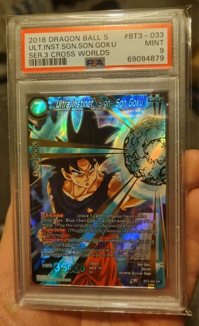 DRAGON BALL SUPER Cards Ultra Instinct Sign Son Goku BT3-033 SR PSA 9 EUR 54,24 - PicClick FR