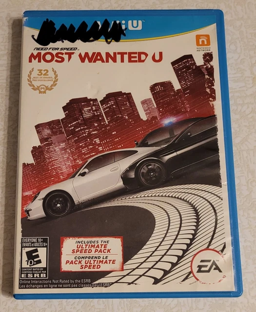 NINTENDO WII U Need for Speed Most Wanted U - scrittura su custodia EUR ...