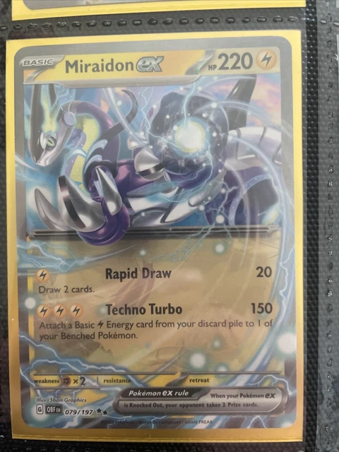POKÉMON TCG MIRAIDON ex SV03: Obsidian Flames 079/197 Holo Double Rare ...