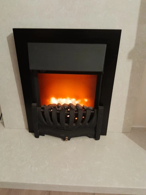 BLACK INSET ELECTRIC fire £30.00 - PicClick UK