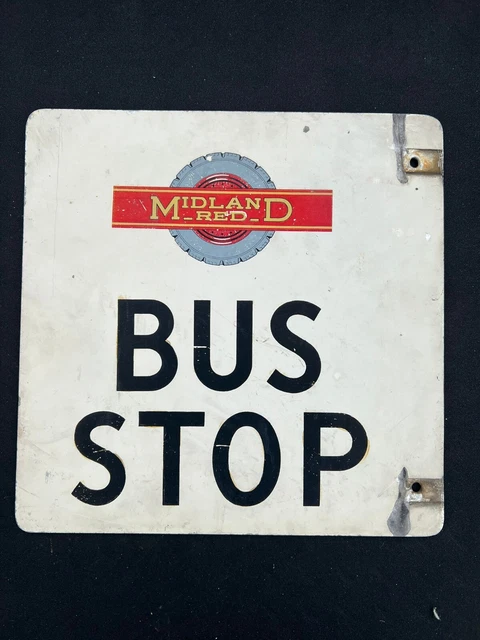 MIDLAND RED BMMO Bus Coach Stop Sign Plate West Midlands Birmingham £ ...