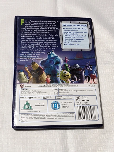 MONSTERS, INC. (DVD, 2002) £0.99 - PicClick UK