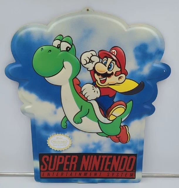 SUPER MARIO WORLD SNES Store Display Sign Standee Promo Nintendo 90s ...