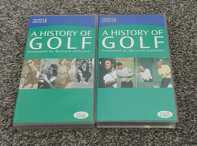 A HISTORY OF Golf Volume 1&2 Bernard Gallacher Marks & Spencer Pal Vhs ...