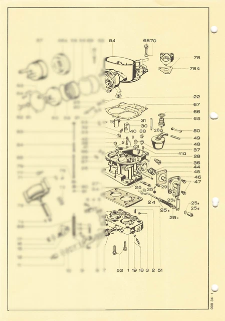 DATA SHEET SETTING data Solex 32 DIDTA carburetor Opel Ascona Manta 16S 9276008A £5.89 - PicClick UK