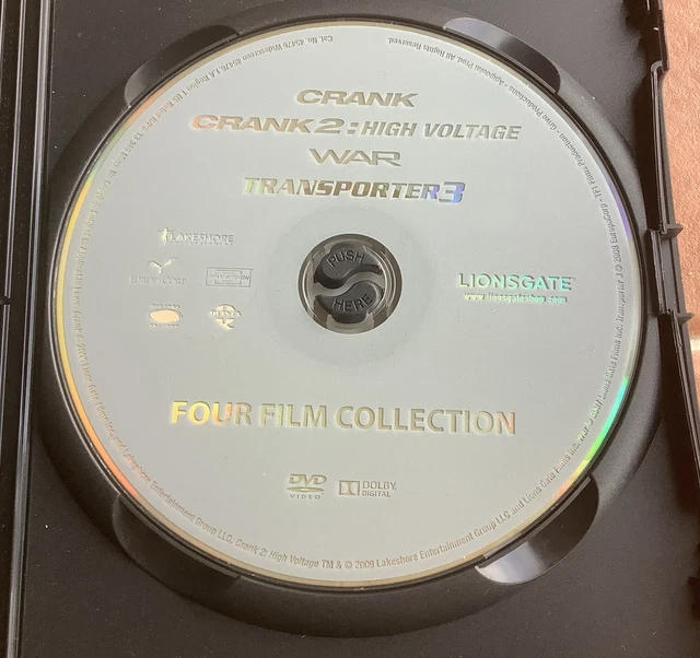 4 FILM JASON Statham Set : Crank/Crank 2/War/Transporter 3 (DVD, 2008) Region 1 EUR 7,15 ...