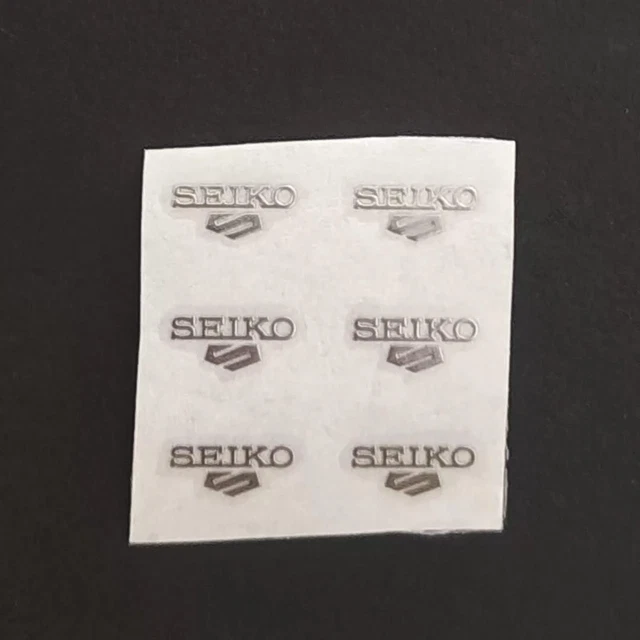 SEIKO 5 PROSPEX dial logo replacement emblem sticker watch mod SILVER ...