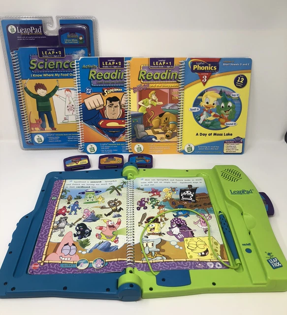LEAPFROG LEAPPAD LEARNING System Bundle. 5 Books & Case - TESTED ...