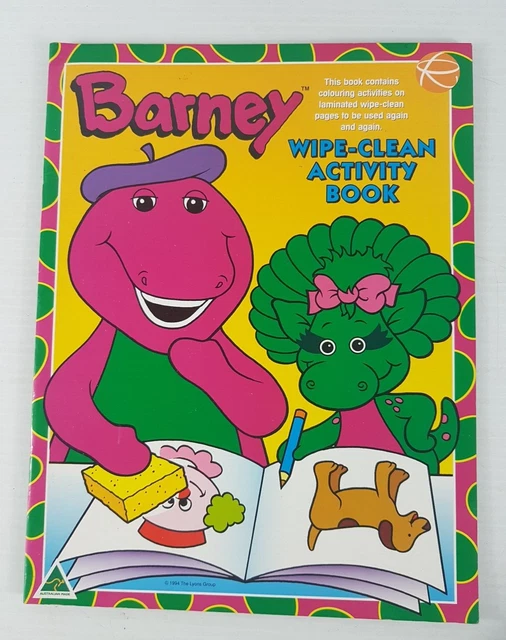 BARNEY WIPE-CLEAN ACTIVITY Book $15.95 - PicClick AU