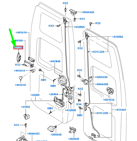 FORD TRANSIT MK3 Back Door Check Strap Guide 4124595 YC15-V27228-BA NEW ...