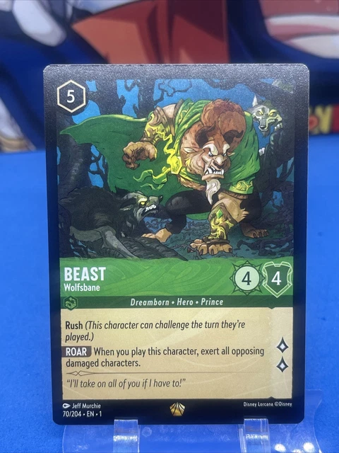 DISNEY LORCANA BEAST Wolfsbane Non Foil Legendary 70/204 NM🔥 $11.62 ...