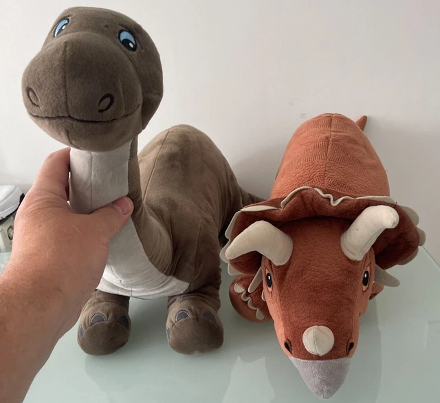 IKEA BRONTOSAURUS + Triceratops Dinosaurs 35 " Plush XL Jurassic Retro ...