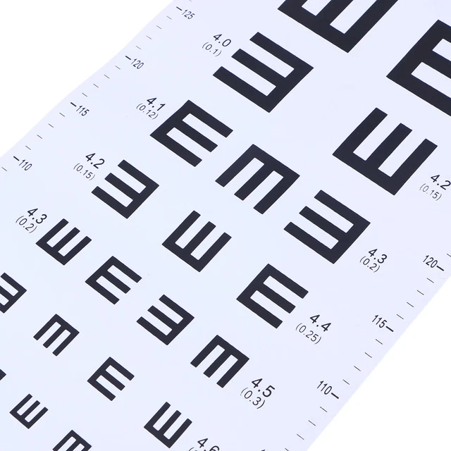 VISUAL TEST CHART Eye Exam Chart Logarithmic Eye Chart Eye Test Chart £ ...