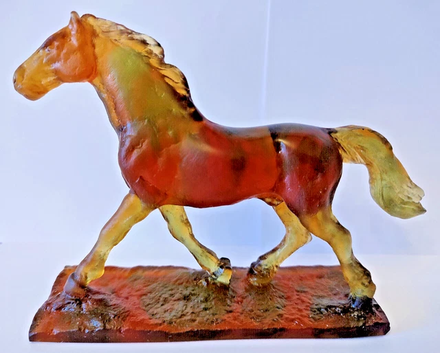 TROTTEUR DAUM J.F Leroy.Cheval Daum.Daum horse.Daum crystal.Cheval ...