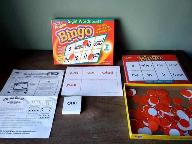 TREND SIGHT WORDS Bingo Homeschool Classroom Game Learn to Read Level 1 ...