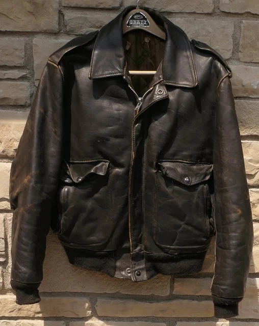 VINTAGE A2 MILIITARY Leather Jacket 1940'S Air Force Type £246.08 ...