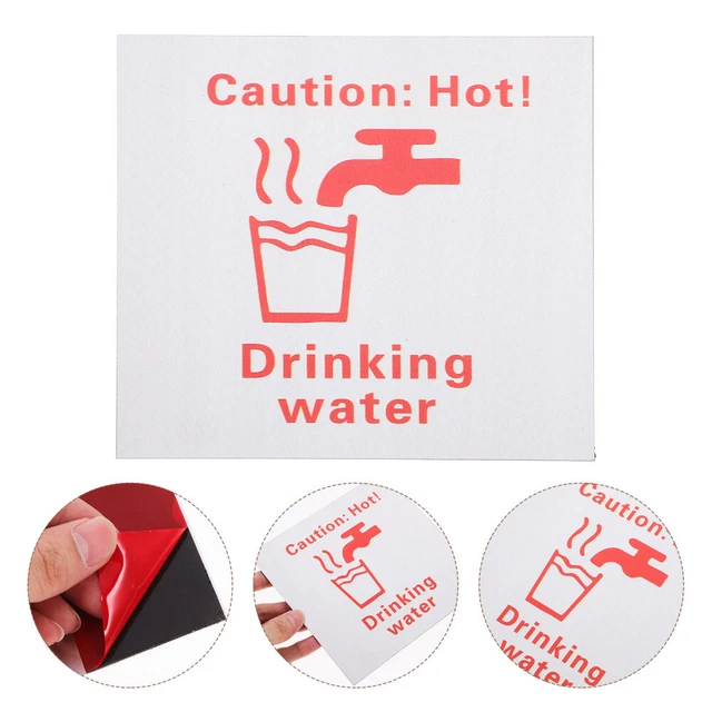 COUNTER AND STICK Waterproof Adhesive Drinking Safety Signs £7.89 ...