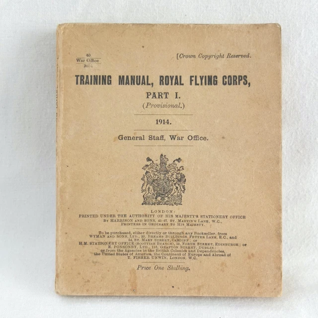 WW1 1914 RFC Training Manual Royal Flying Corps Pilot Aircraft Engines Flying £245.00 - PicClick UK