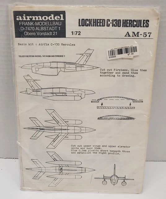 AIRMODEL LOCKHEED C-130 Hercules Model Airplane Kit AM-57 1:72 Scale ...
