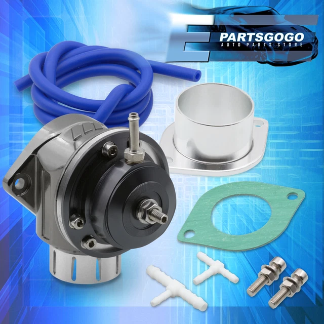UNIVERSAL ADJUSTABLE TURBO Blow Off Valve Bov Polish+2-Bolt Adapter ...