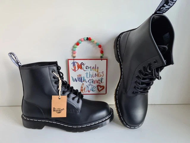 DR MARTENS 1460 WS contrast white stiches black smooth ankle boots UK11 US12 £179.00 - PicClick UK