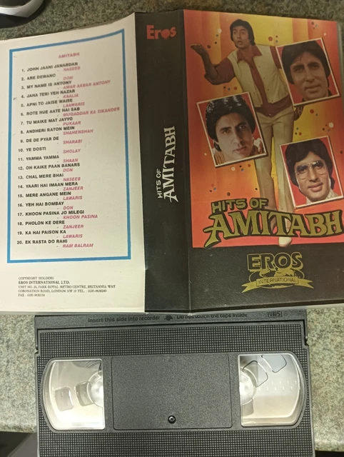 HITS OF AMITABH (Original) VHS Video - Hindi Bollywood Film Songs £37. ...