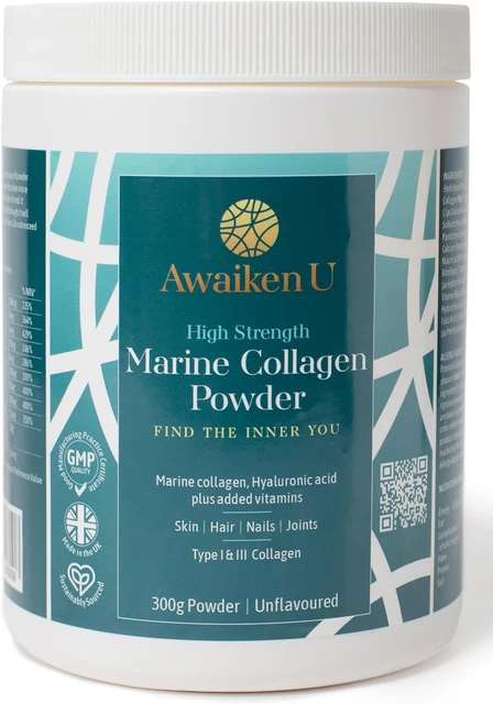 HIGH STRENGTH MARINE Collagen Powder with Hydrolysed Marine Collagen ...