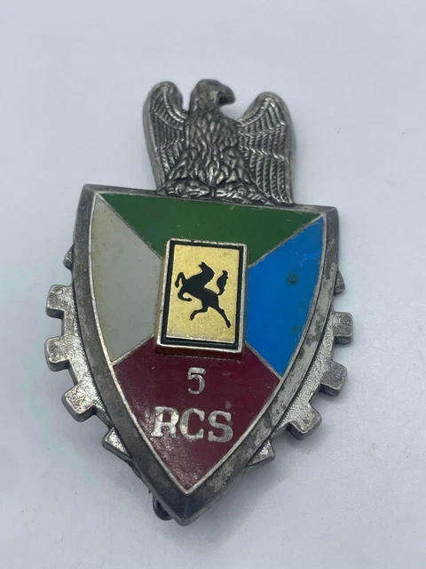 MILITARIA ANCIEN INSIGNE 5e RCS REGIMENT COMMANDEMENT & DE SOUTIEN ...