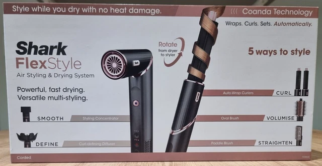 SHARK HD440UK 1400 W FlexStyle Air Styler & Hair Dryer - Black (HD440UK ...