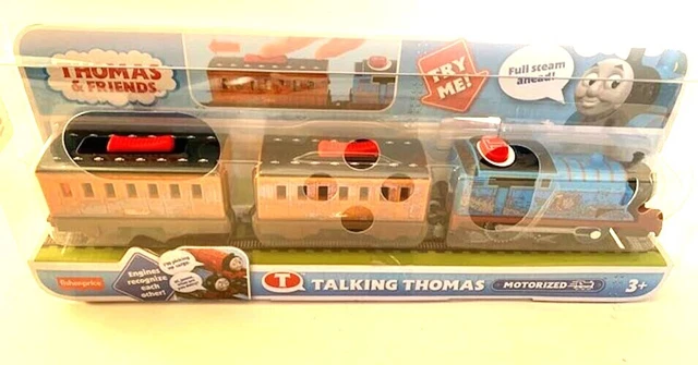 FISHER PRICE TRACK Master Talking Thomas Motorized with 2 Carriages ...